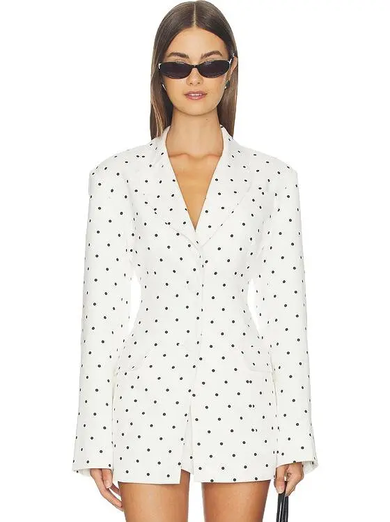 AFRM Jade Bra Top - Blanc Pin Dot