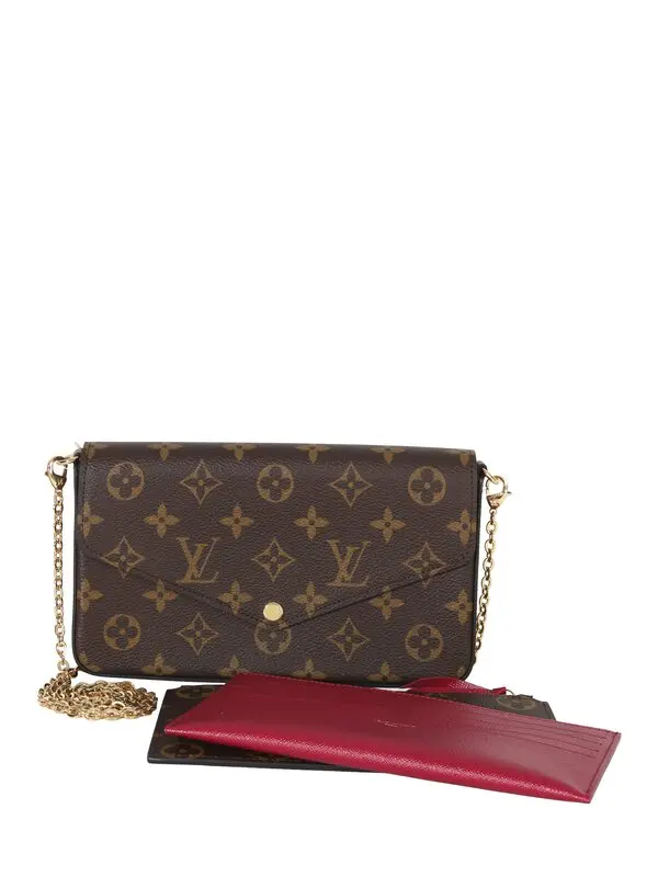 LOUIS VUITTON Felicie Pochette Monogram Canvas - Brown