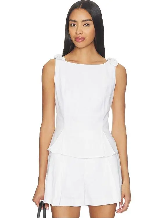 ELODIE THE LABEL Maisel Top - White