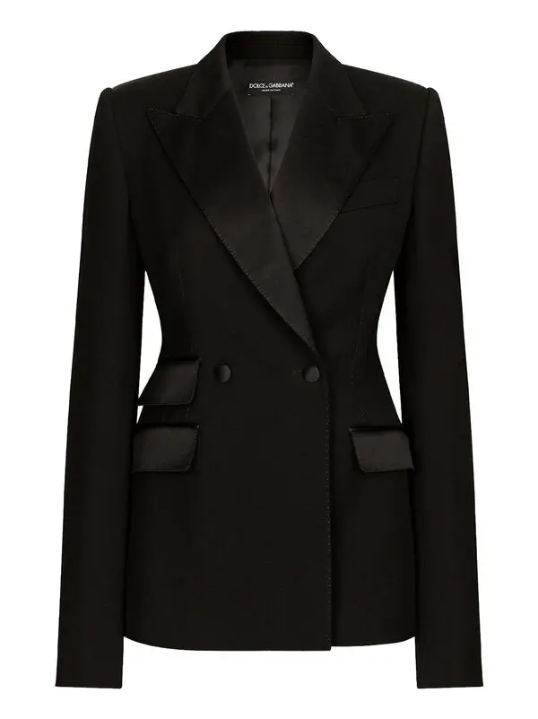 Dolce & Gabbana Virgin Wool And Silk Tuxedo Blazer - Black