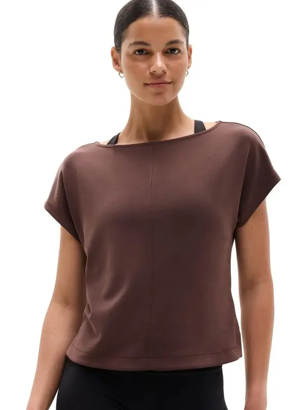 Athleta Seasoft Boat Neck Tee - Woodland