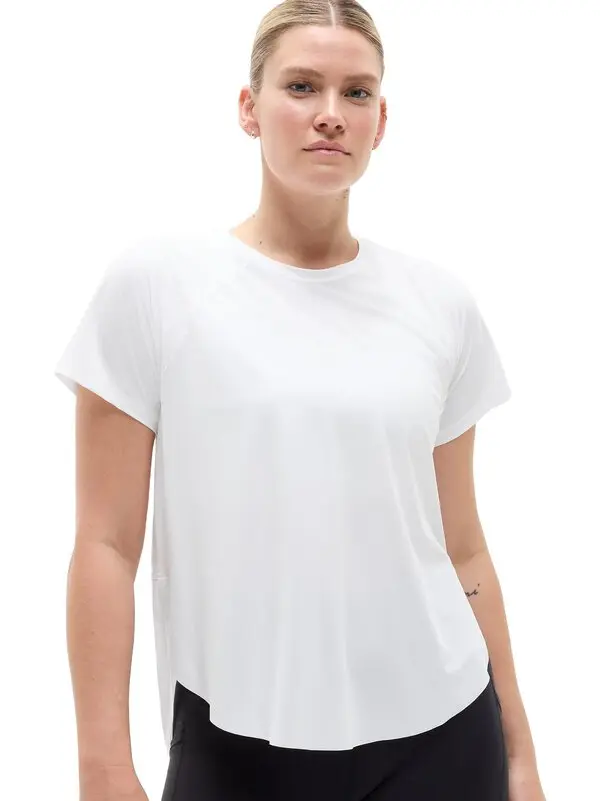 Athleta Ultimate Mesh Tee - Bright White