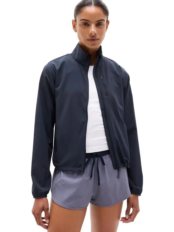 Athleta Sprint Finish Zip-up Jacket - Navy