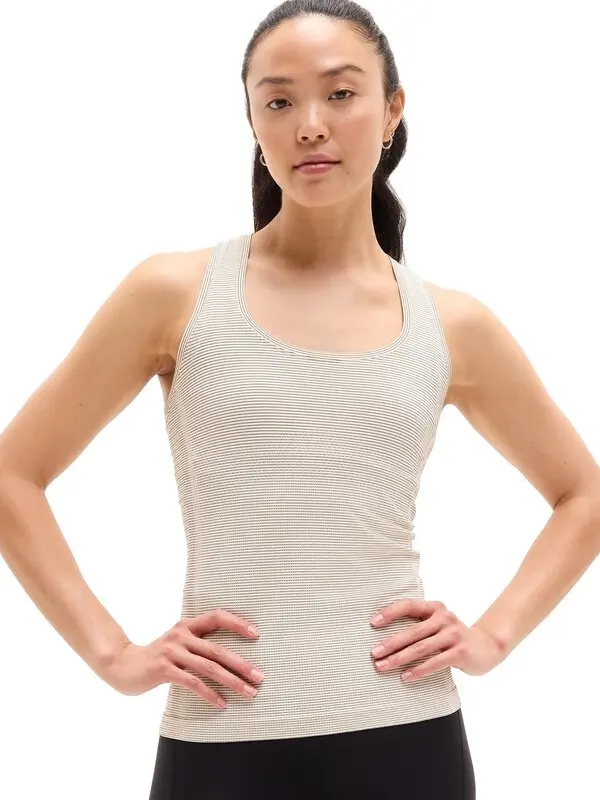 Athleta Momentum Flex Tank - Pearl Mini Stripe