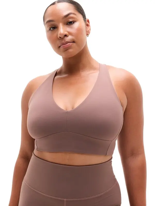 Athleta Transcend Longline Bra D-dd - Driftwood