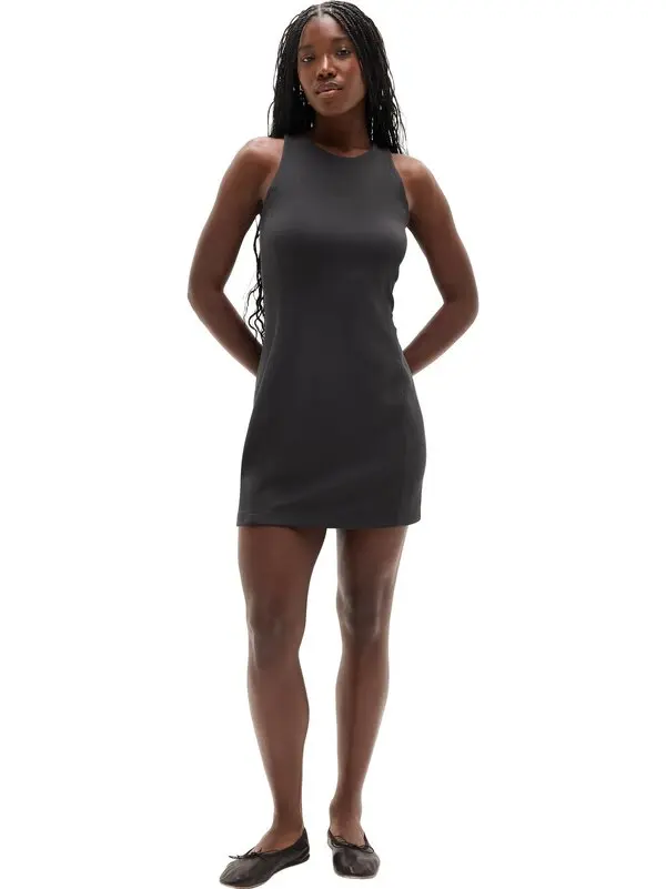 Athleta Seasoft Rib Mini Tank Dress - Black