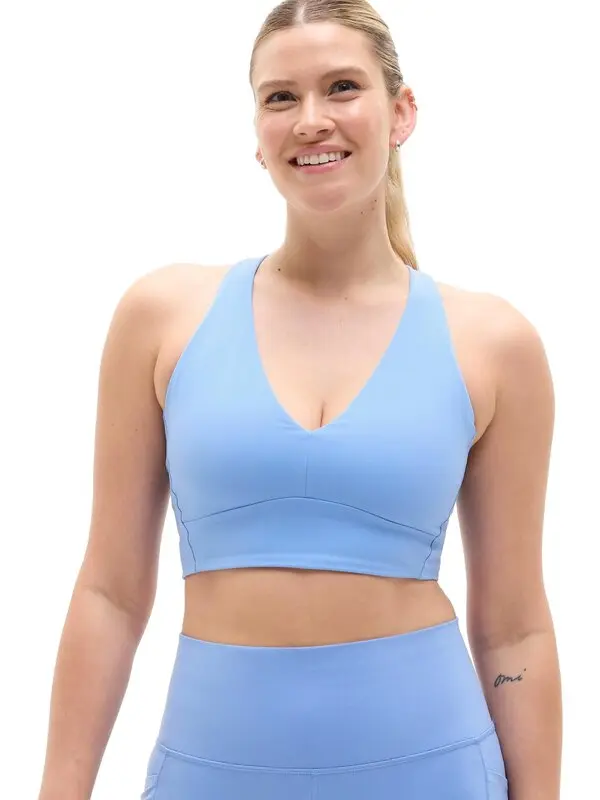 Athleta Transcend Longline Bra D-dd - Waterfall