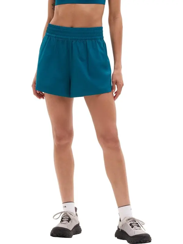 Athleta Weekender High Rise 3" Run Shorts - Coastal Teal