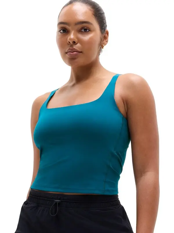 Athleta Interval Built-in Bra Tank - Coastal Teal