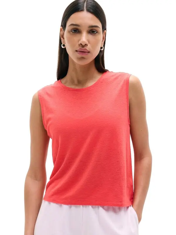 Athleta Linen Blend Muscle Tank - Siren