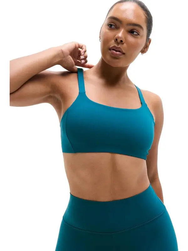 Athleta Reform Adjustable Sports Bra A-c - Coastal Teal