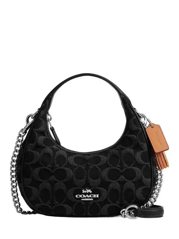 COACH OUTLET Coach Carmen Mini Crossbody Bag In Signature Denim - Silver/black