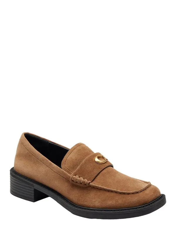 COACH OUTLET Coach Penny Loafer In Suede - Coconut