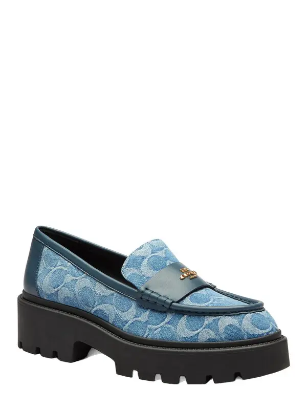 COACH OUTLET Coach Lug Sole Loafers In Signature Denim - Indigo