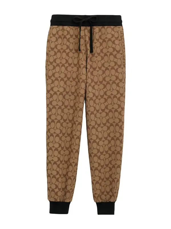COACH OUTLET Coach Signature Monogram Joggers - Khaki Multi