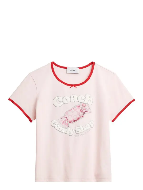 COACH OUTLET Coach "candy Shop" Scoop Neck T-shirt - Pink/multi