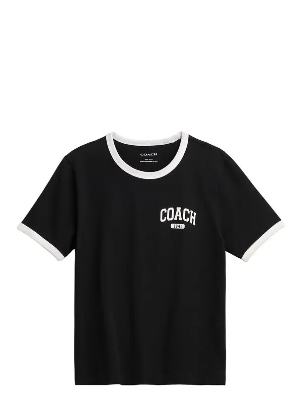 COACH OUTLET Coach Sporty Classic 70s Organic Cotton T-shirt - Black