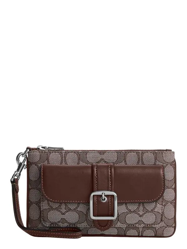 COACH OUTLET Coach Ashton Wristlet In Signature Jacquard - Silver/oak/maple
