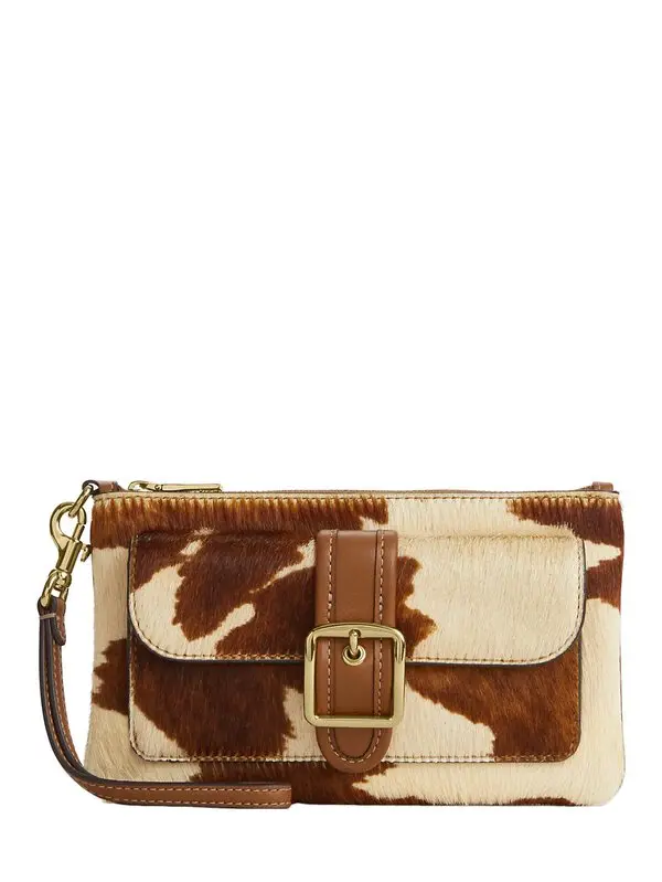 COACH OUTLET Ashton Haircalf Wristlet - Gold/cow Multi