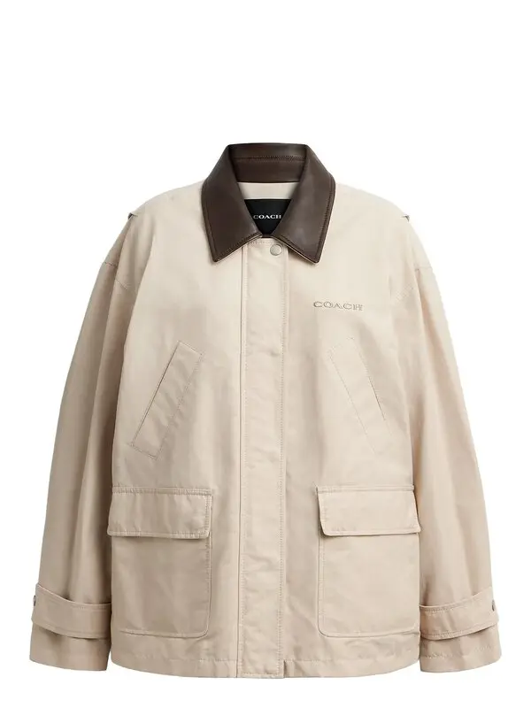 COACH OUTLET Coach Waxed Country Jacket - Stone