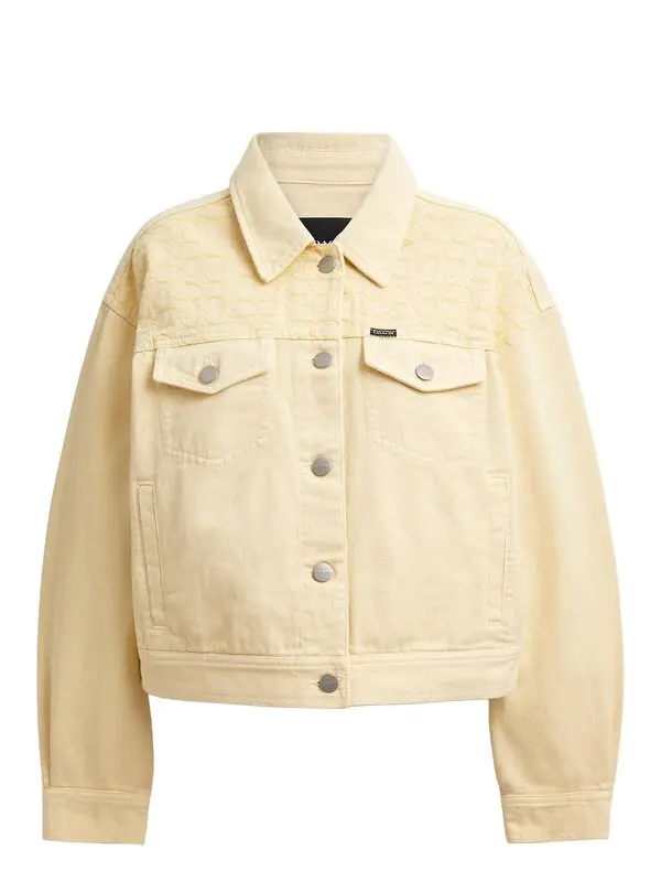 COACH OUTLET Garment Dyed Denim Jacket - Straw