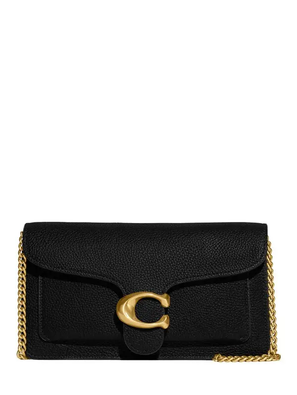 COACH OUTLET Coach Tabby Chain Clutch In Polished Pebble Leather - Brass/black