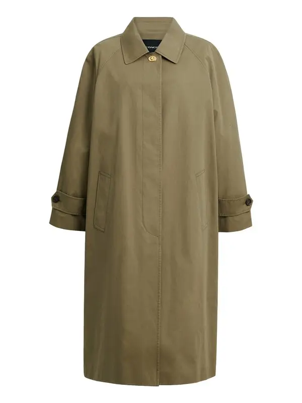 COACH OUTLET Lightweight Cotton Trench Coat - Ash