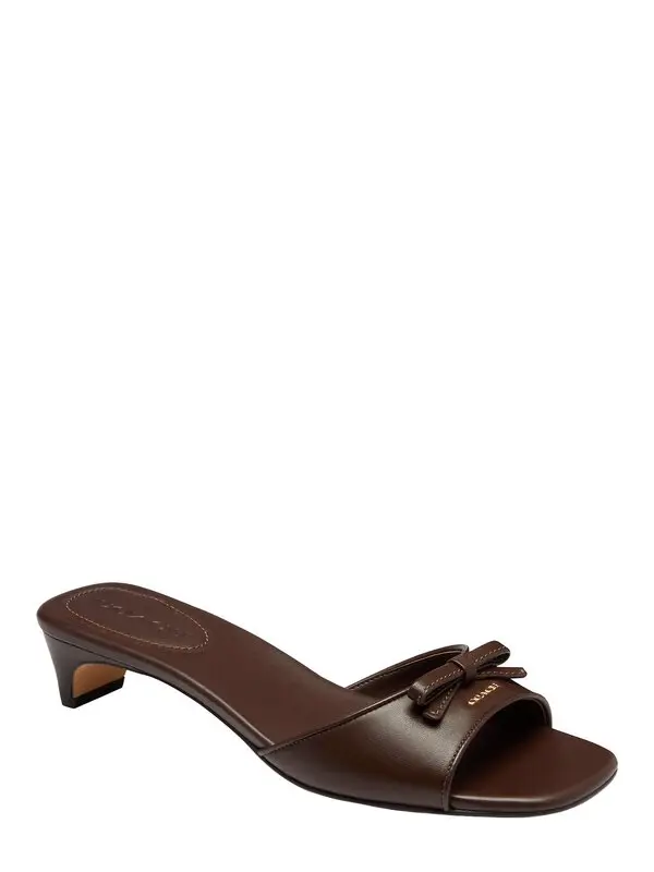 COACH OUTLET Coach Bow Kitten Heel Sandal - Maple