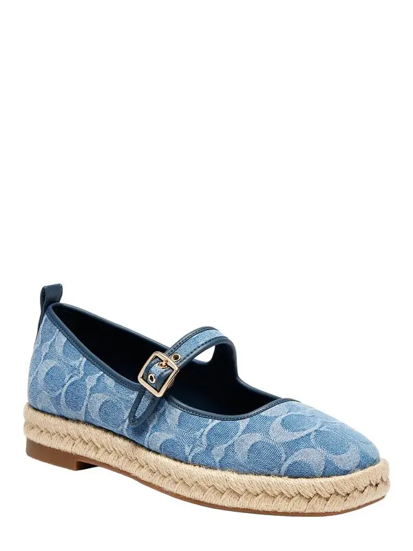 COACH OUTLET Coach Signature Denim Mary Jane Espadrille - Indigo