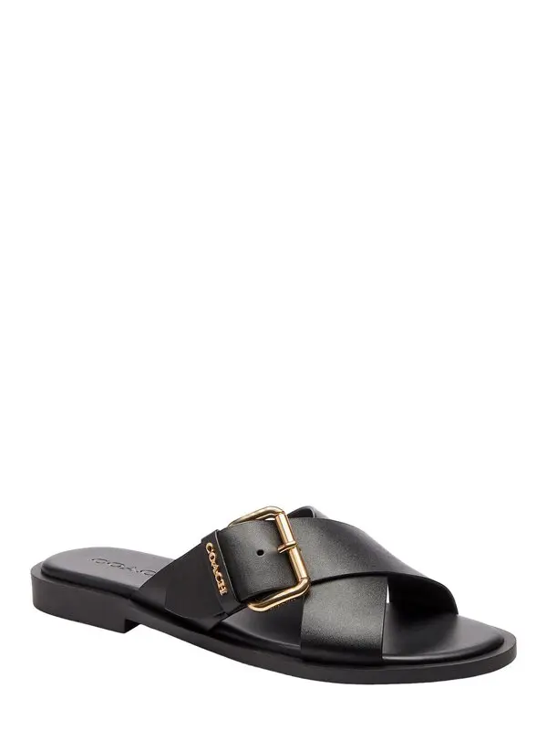 COACH OUTLET Coach Crisscross Buckle Sandal - Black