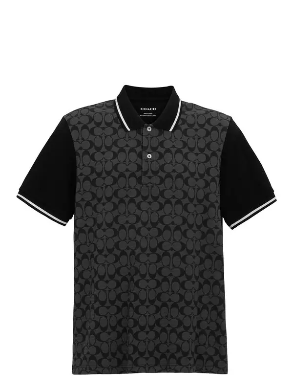 COACH OUTLET Signature Polo - Charcoal Signature