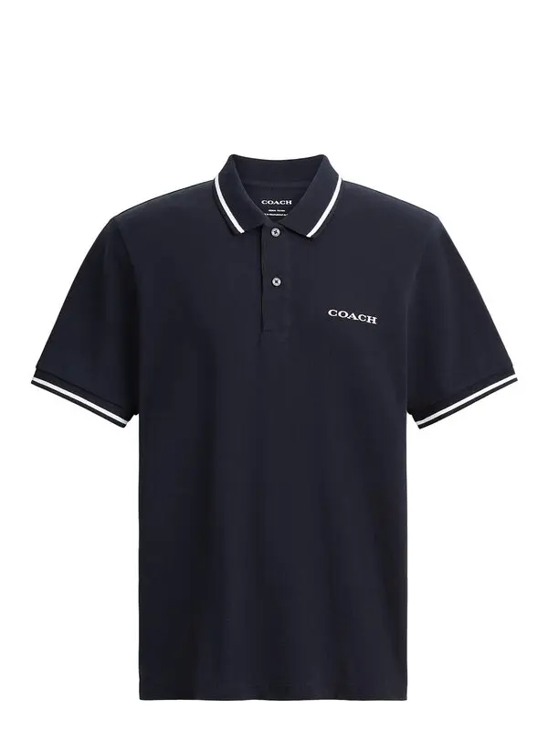 COACH OUTLET Signature Trim Polo - Navy