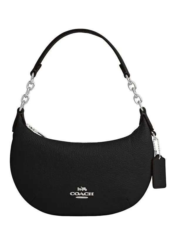 COACH OUTLET Mini Payton Bag In Refined Pebble Leather - Silver/black