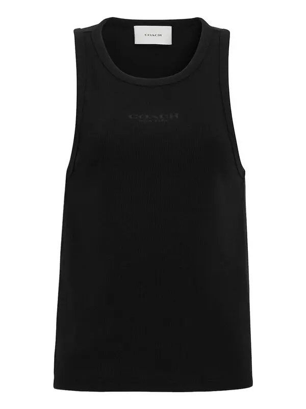 COACH OUTLET Coach New York Ribbed Tank Top - Black