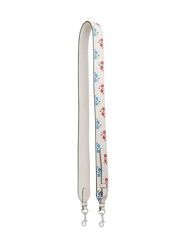 COACH OUTLET Coach Floral Print Strap - Silver/chalk