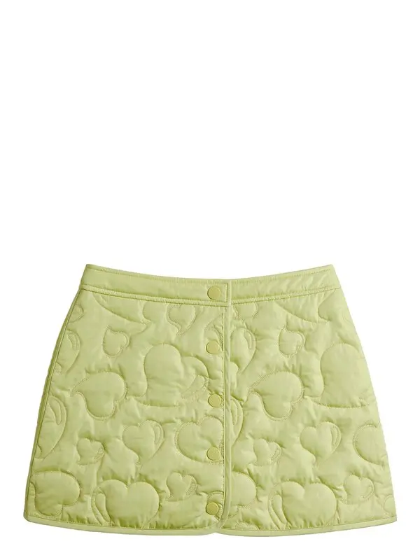 COACHTOPIA Loop Quilted Heart Mini Skirt - Pale Lime