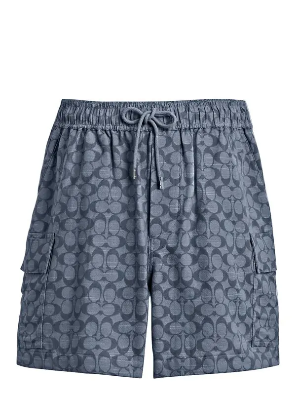COACH OUTLET Coach Signature Camp Shorts - Navy