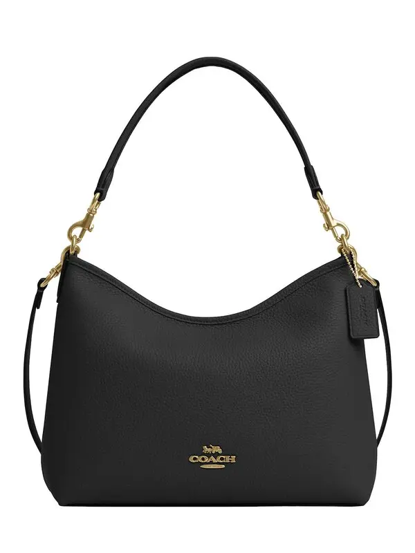 COACH OUTLET Coach Laurel Shoulder Bag In Soft Pebble Leather - Gold/black