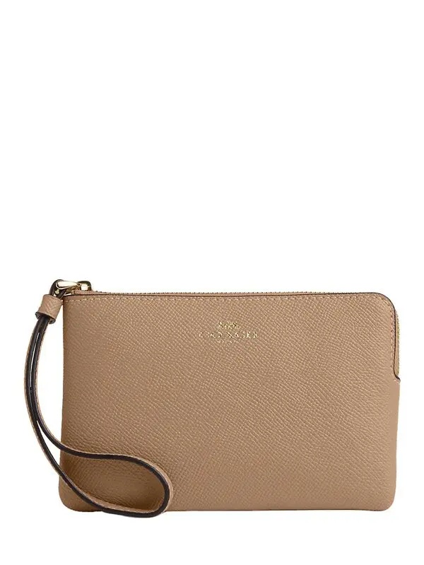 COACH OUTLET Coach Corner Zip Wristlet - Gold/taupe