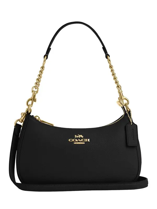 COACH OUTLET Teri Shoulder Bag In Refined Pebble Leather - Gold/black