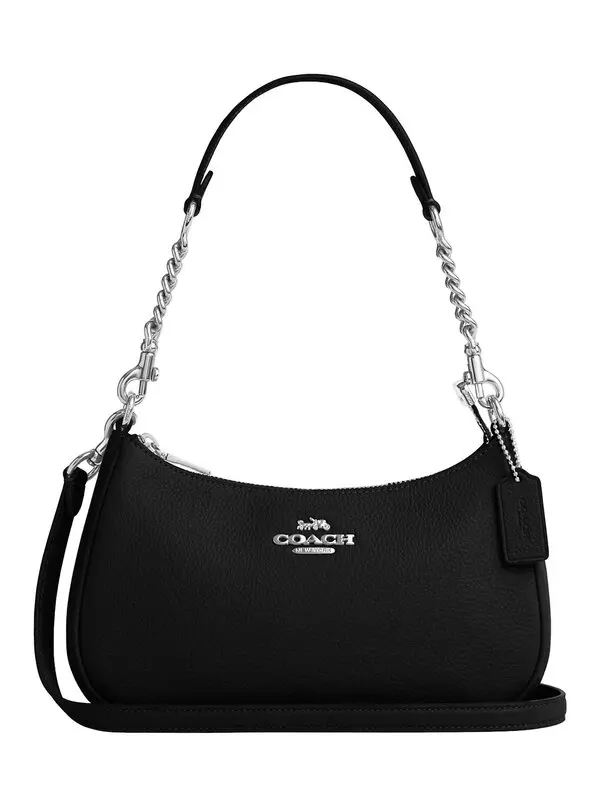 COACH OUTLET Teri Shoulder Bag In Refined Pebble Leather - Silver/black