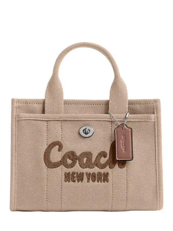 COACH OUTLET Coach Canvas And Grosgrain Cargo Tote Bag - Silver/dark Natural