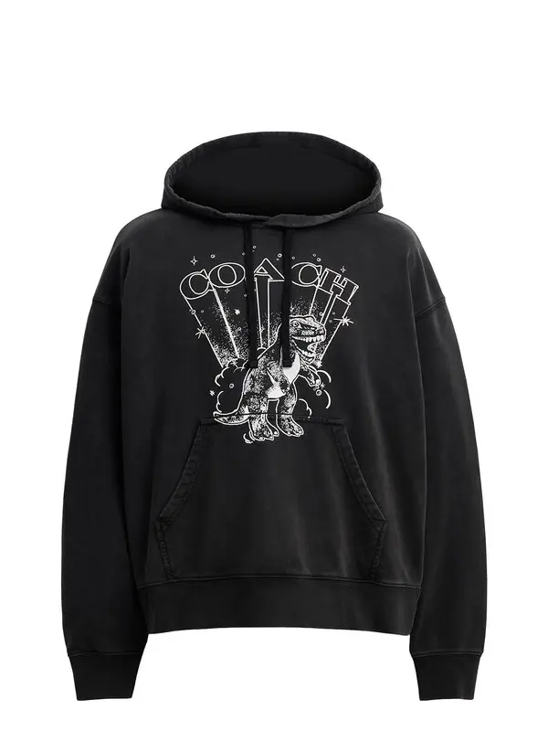 COACH OUTLET Rex Hoodie With Graphic Print - Washed Black