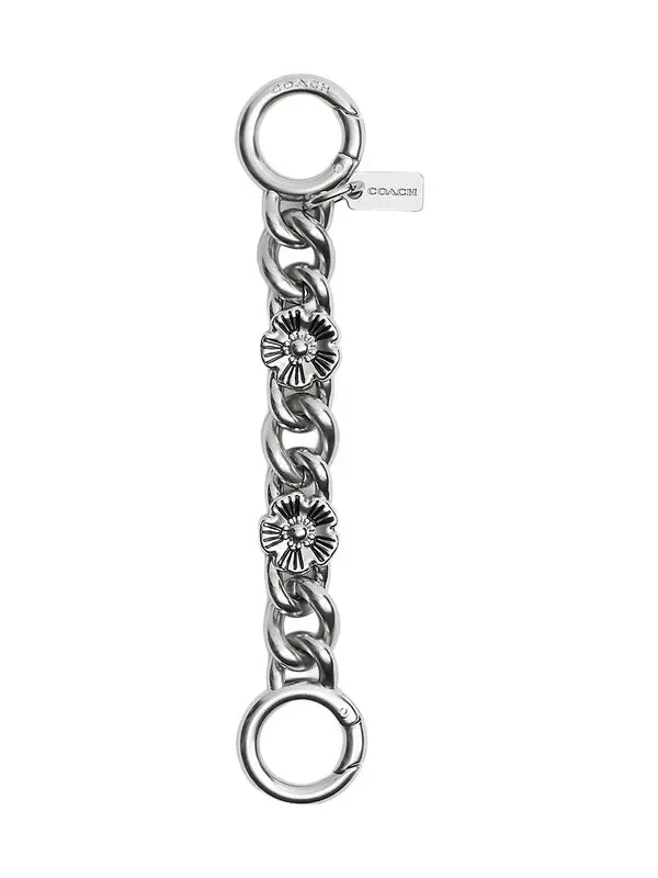 COACH OUTLET Tea Rose Strap Extender - Silver/silver