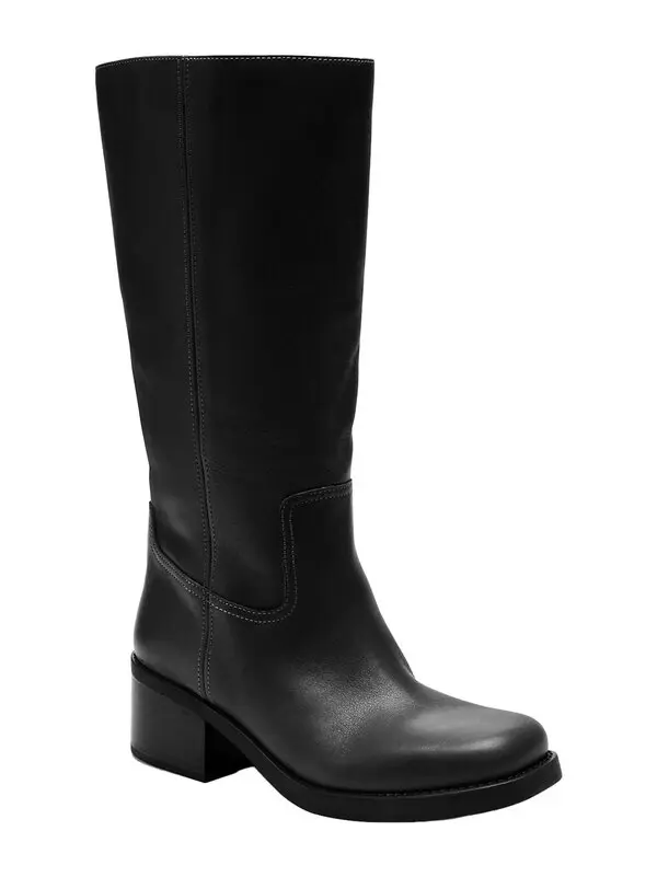 COACH OUTLET Tall Leather Boots - Black