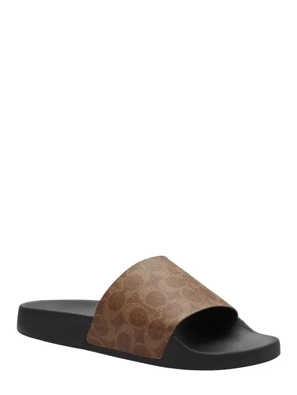 COACH OUTLET Signature Canvas Slide - Khaki