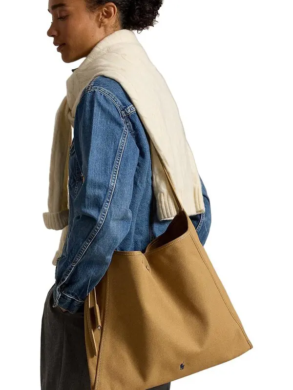Ralph Lauren Polo Play Canvas Messenger Bag - Birkshire Tan