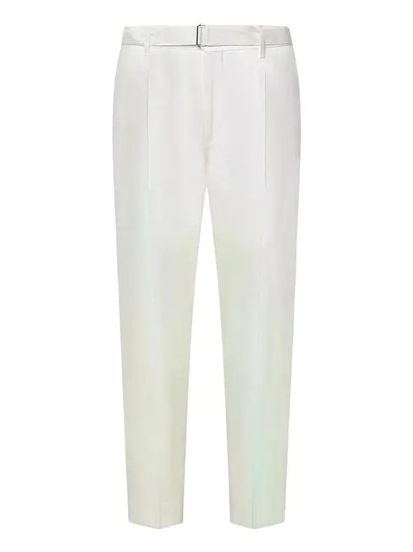 BE ABLE Belted Pleated Tailored Trousers - White