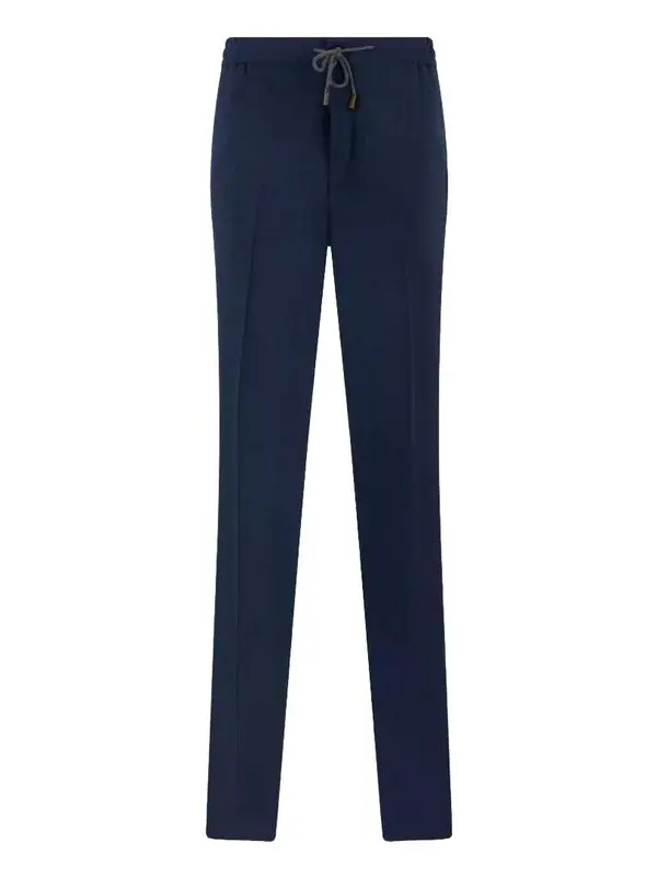 SLOWEAR Drawstring Elasticated-waist Trousers - Blue