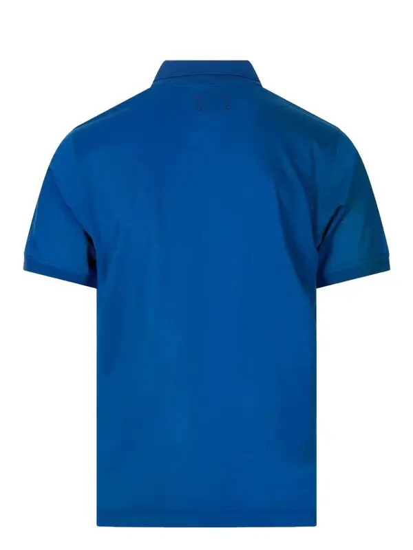 Kiton Logo-button Polo Shirt - Blue